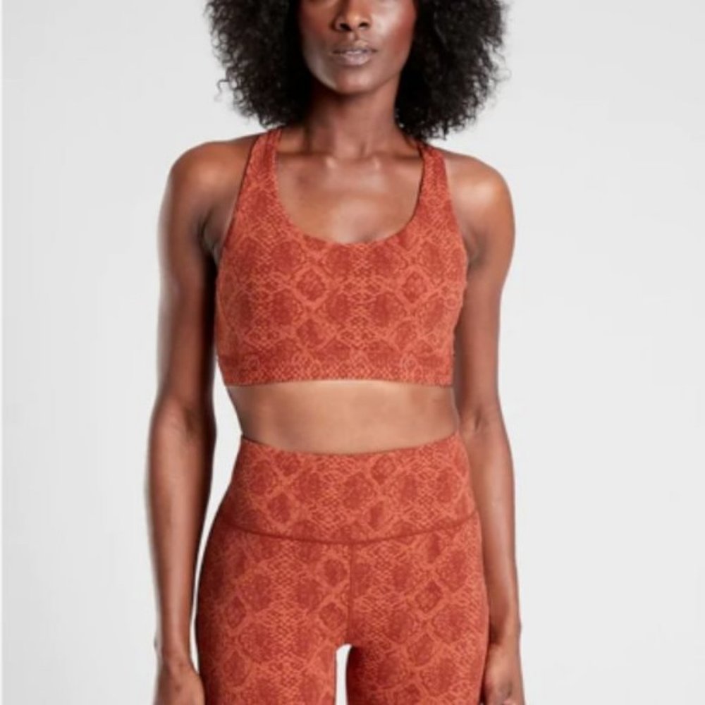 Athleta High Rise Bra And Legging Set Snake - Gem